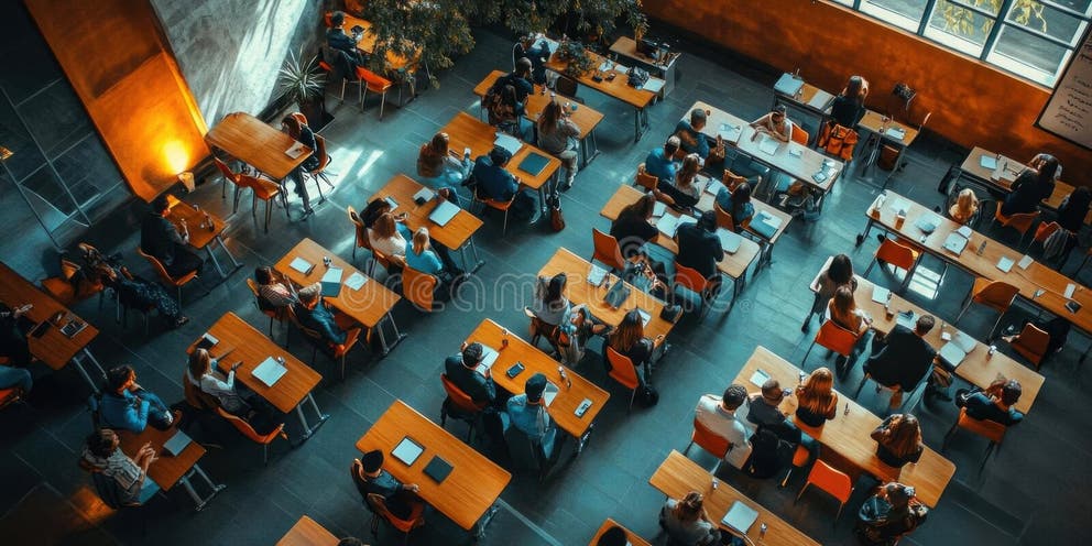 People Gather in a Modern Workspace for Collaboration and Team Building ...