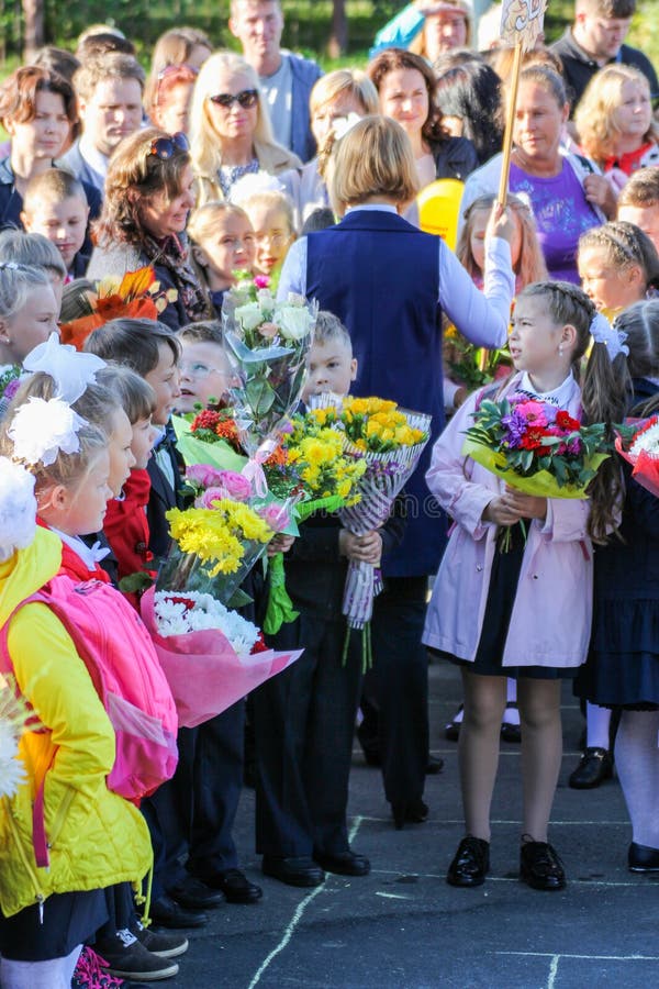 People Gathered in Front of the School. Editorial Photography - Image ...