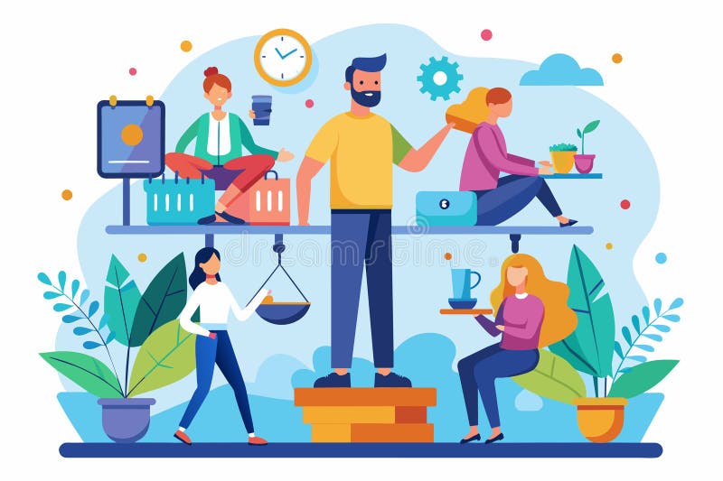 People Balance Stock Illustrations – 68,225 People Balance Stock ...