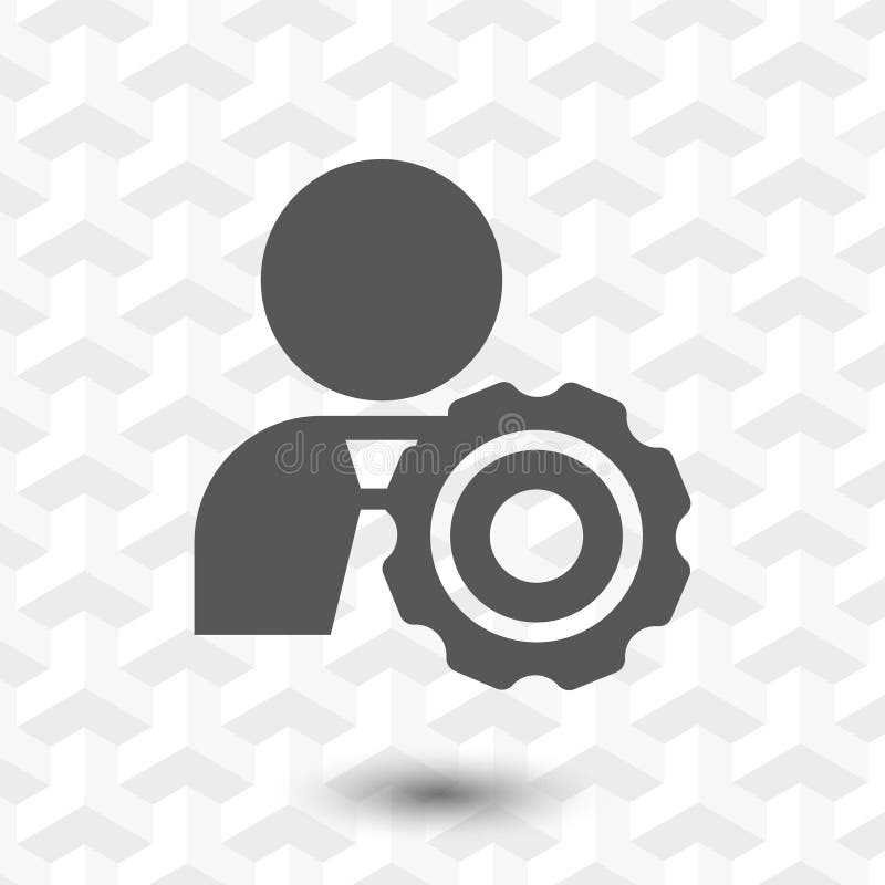People Gear Icon Stock Vector Illustration Flat Design Stock Vector ...