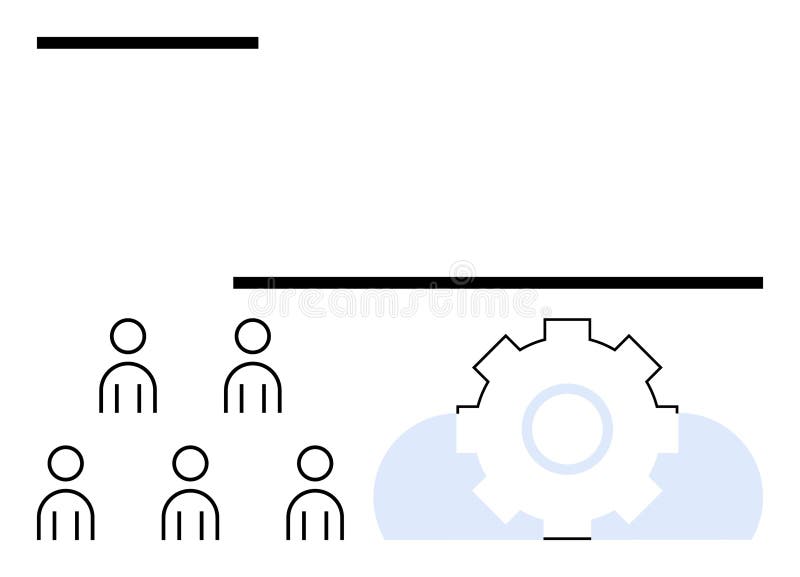 People and Gear Symbolizing Teamwork, Leadership, and Development in ...