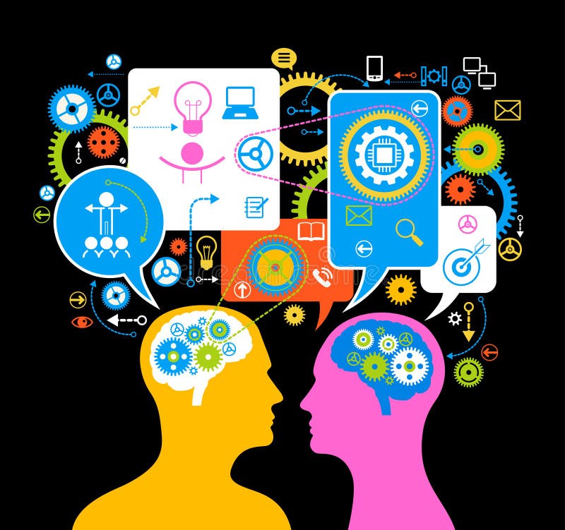 Brain Bright Idea Illustration. Doodle Vector Concept about Human Brain ...