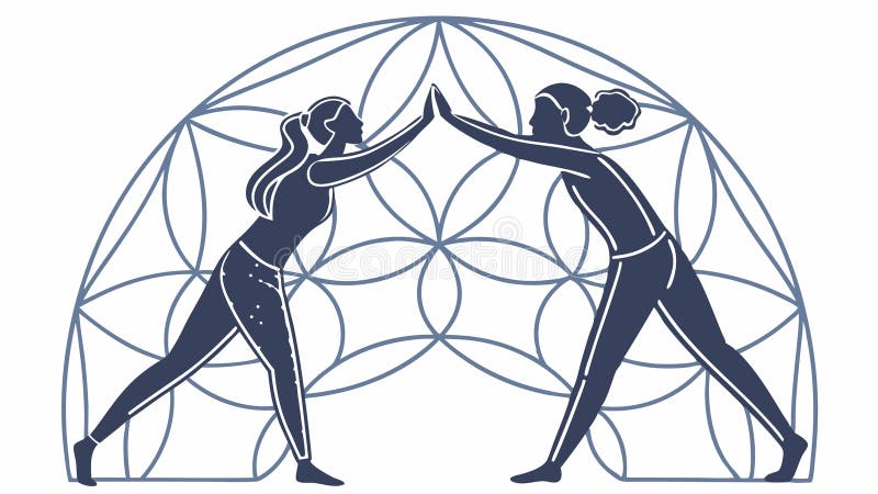 People in Geometric Pattern, Community and Interconnection Symbol ...