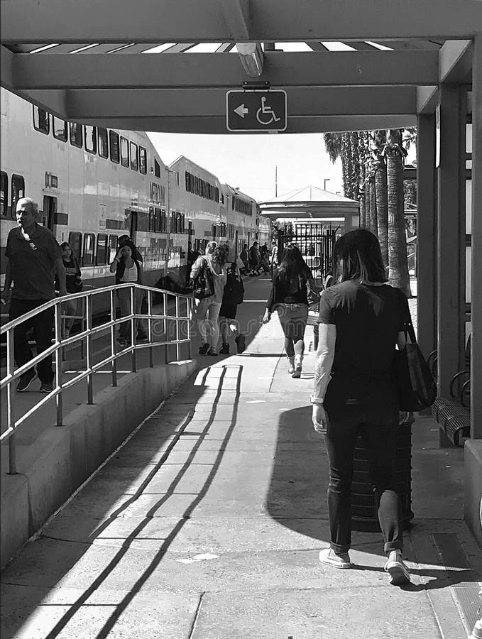 At the train station editorial image. Image of arriving - 159052765