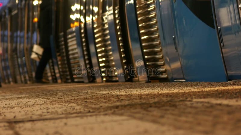 People are Getting Out of the Train Carriage. the Train Has Arrived at ...