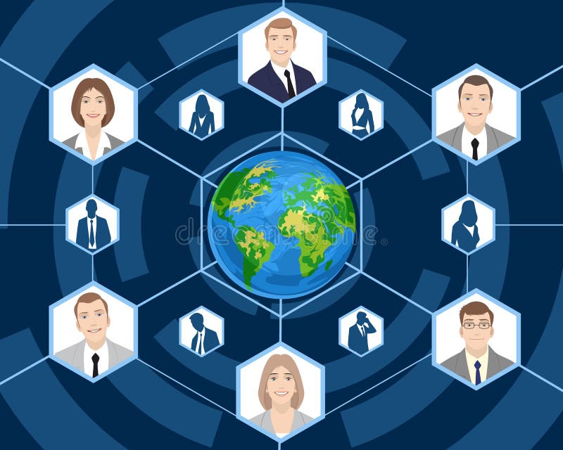 People in global business stock vector. Illustration of globe - 66125176