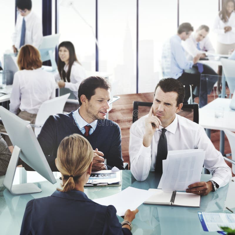 People Global Communication Office Discussion Conversation Group Stock ...