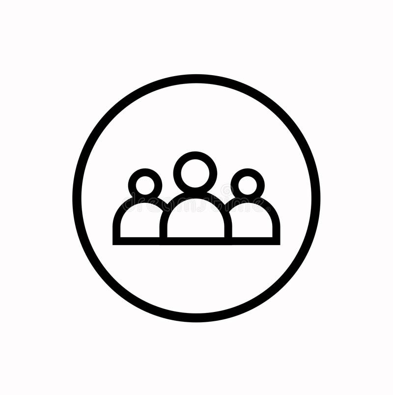 3 People Glyph Icon. Simple Solid Style. Multi User, Circle, Group ...