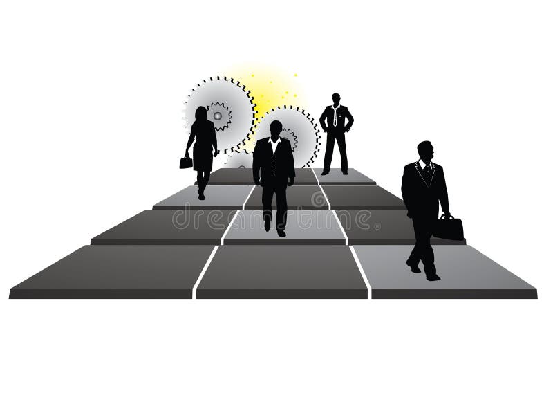 People go to work stock vector. Illustration of businesswoman - 9134315