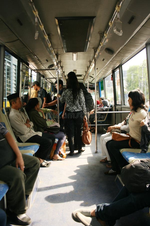 People going by bus editorial photography. Image of male - 36156952