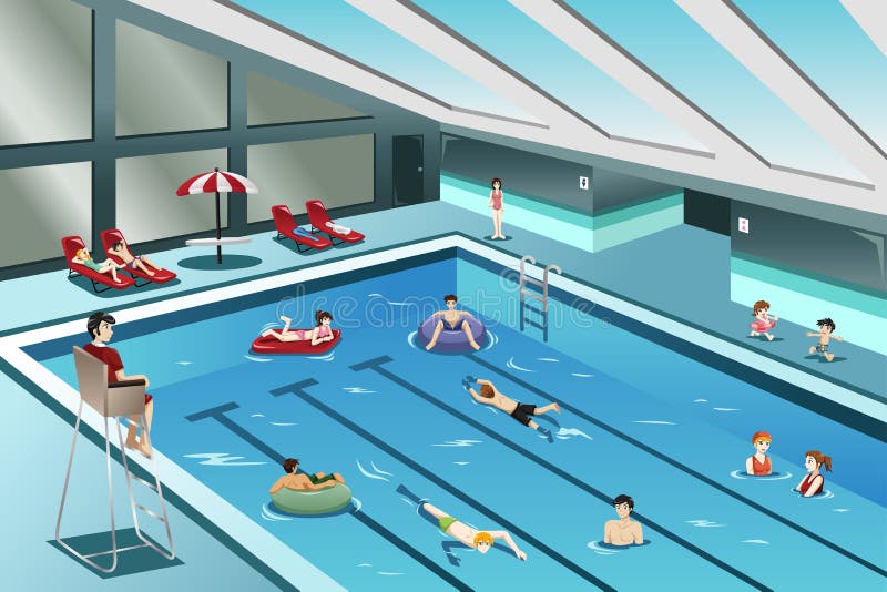 People Going Swimming Stock Vector - Image: 60390711