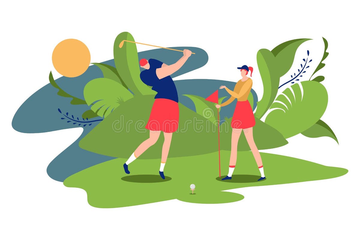 Female Golfer Cartoon Stock Illustrations 391 Female Golfer Cartoon