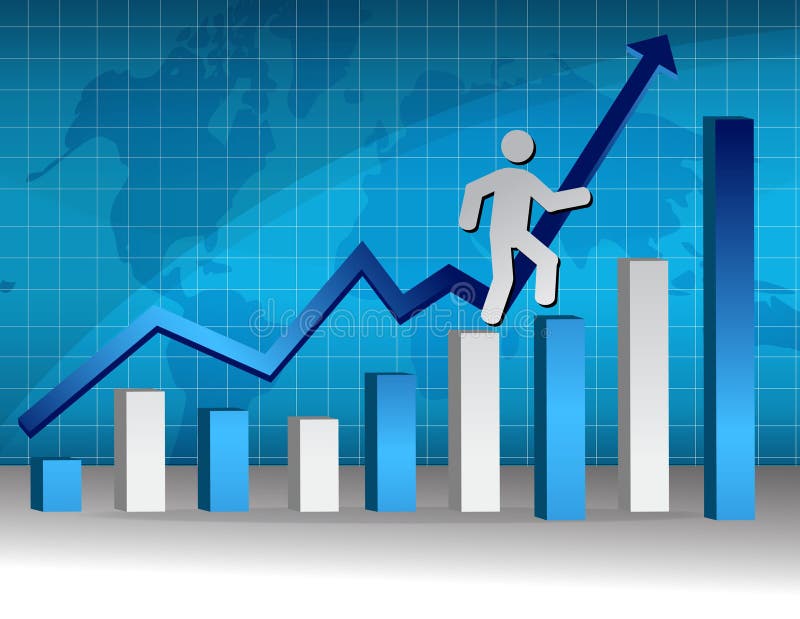 People on a graph stock vector. Illustration of competition - 18618645