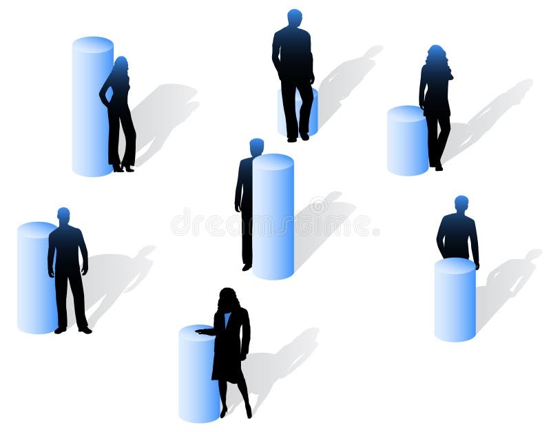 People and graph stock vector. Illustration of people - 5468975