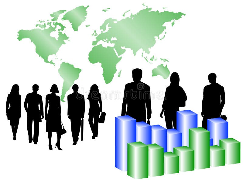 People and graph stock vector. Illustration of graph, blue - 6885597