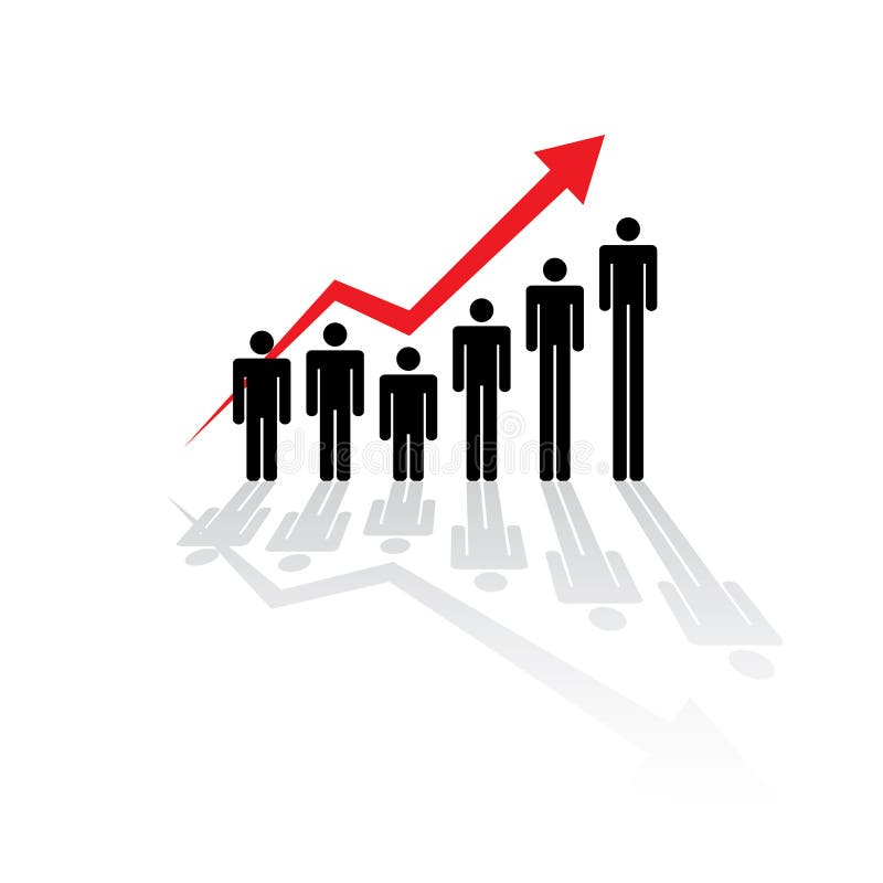 People in graph concept stock illustration. Illustration of male - 28601348