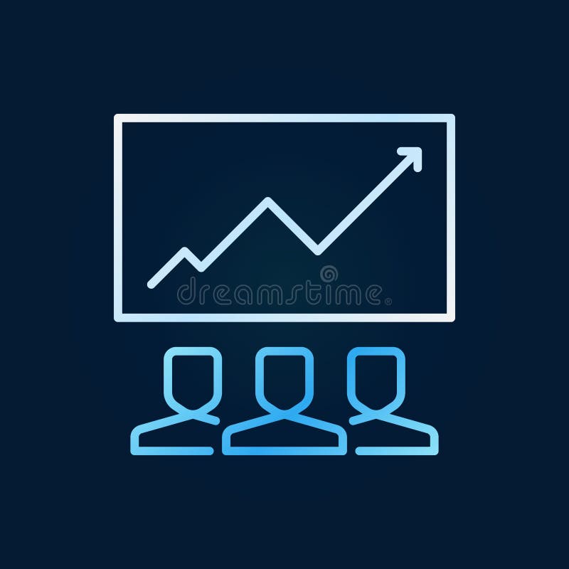 People and Graph Vector Creative Modern Line Icon Stock Vector ...