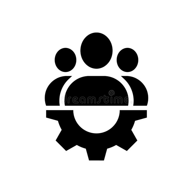 People Group Avatar with Gear Icon. Management Team, Teamwork ...
