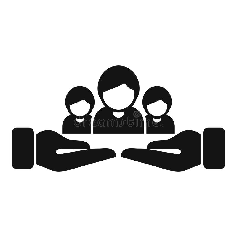 People Group Care Icon Simple Vector. Safety Person Stock Illustration ...