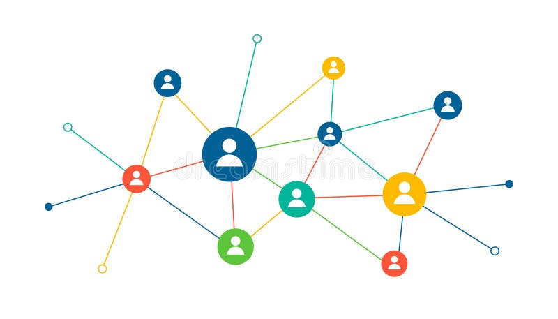People Connecting Web Network Diagram Background Stock Vector ...