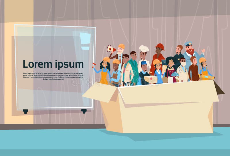 People Group Different Occupation Set, Employees Mix Race Workers ...