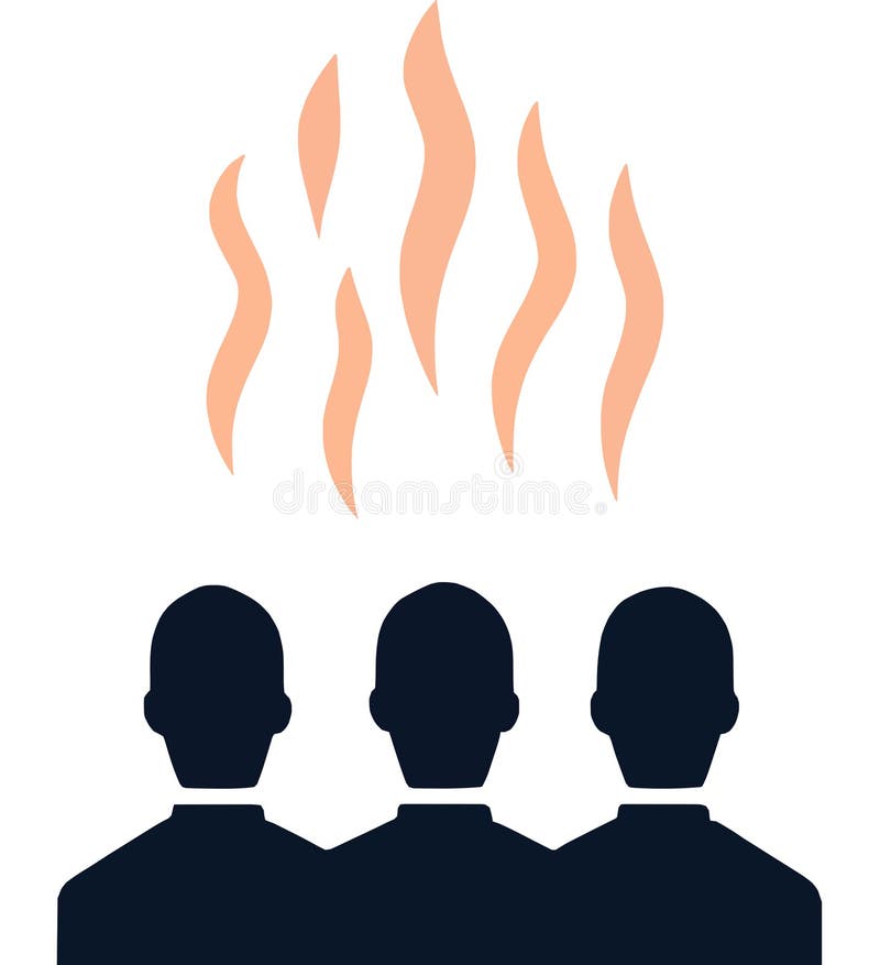 People Group with Heat Energy Visual Stock Vector - Illustration of ...