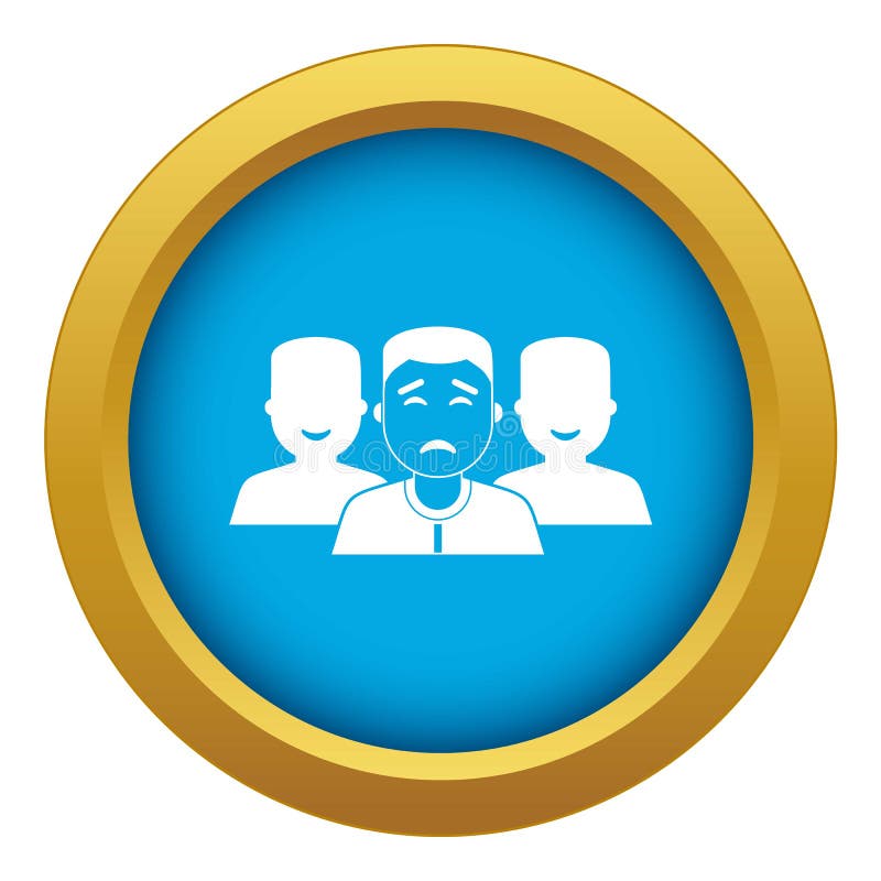 People Group Icon Blue Vector Isolated Stock Vector - Illustration of ...