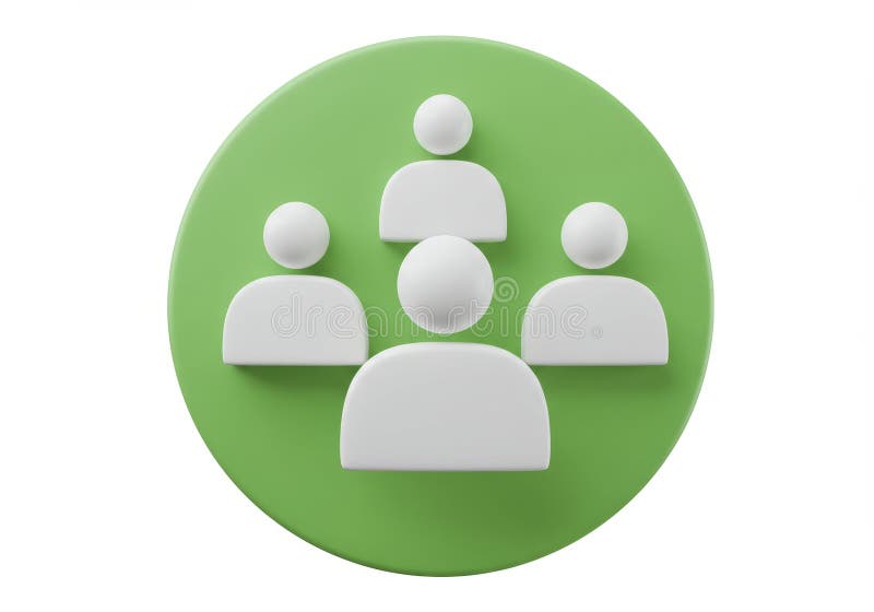 People Group Icon Illustration on Green Circle Stock Illustration ...