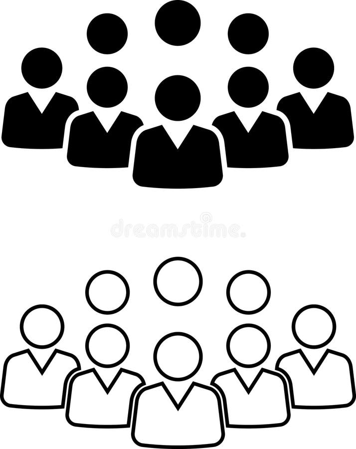 People Group Icon Set Team Worker User. Employee People Group Icon Team ...