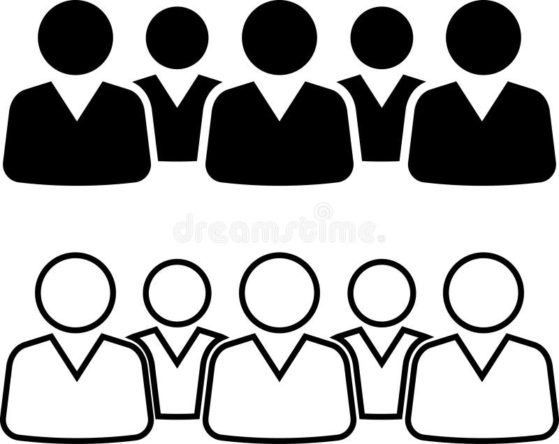 People Group Icon Set Team Worker User. Employee People Group Icon Team ...
