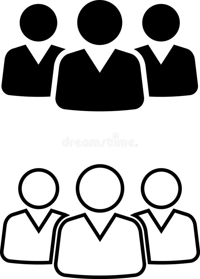 People Group Icon Set Team Worker User. Employee People Group Icon Team ...