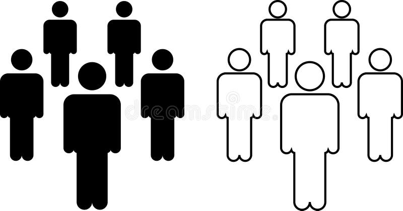 People Group Icon Set Team Worker User. Employee People Group Icon Team ...