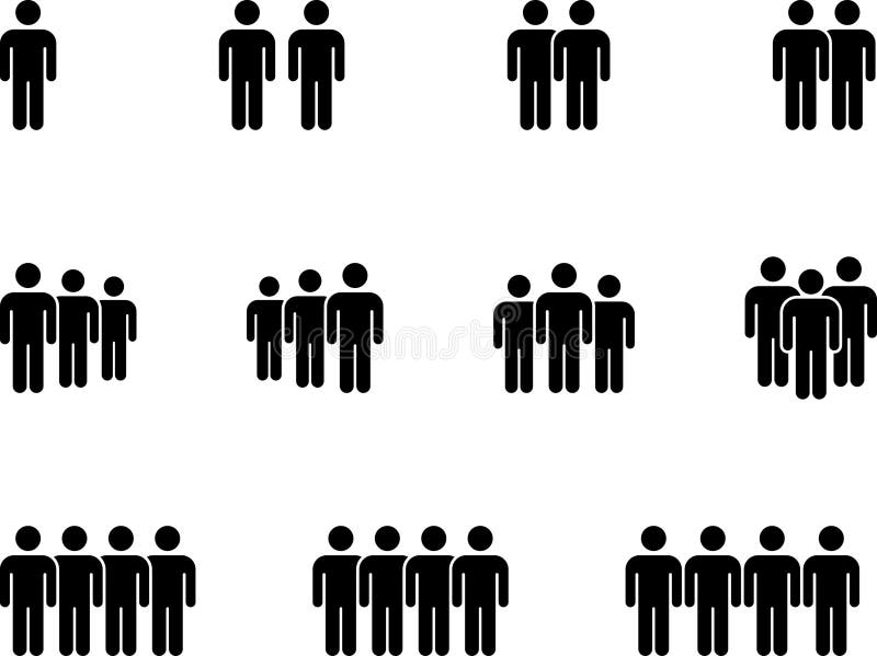 People Group Icon Set Team Worker User. Employee People Group Icon Team ...