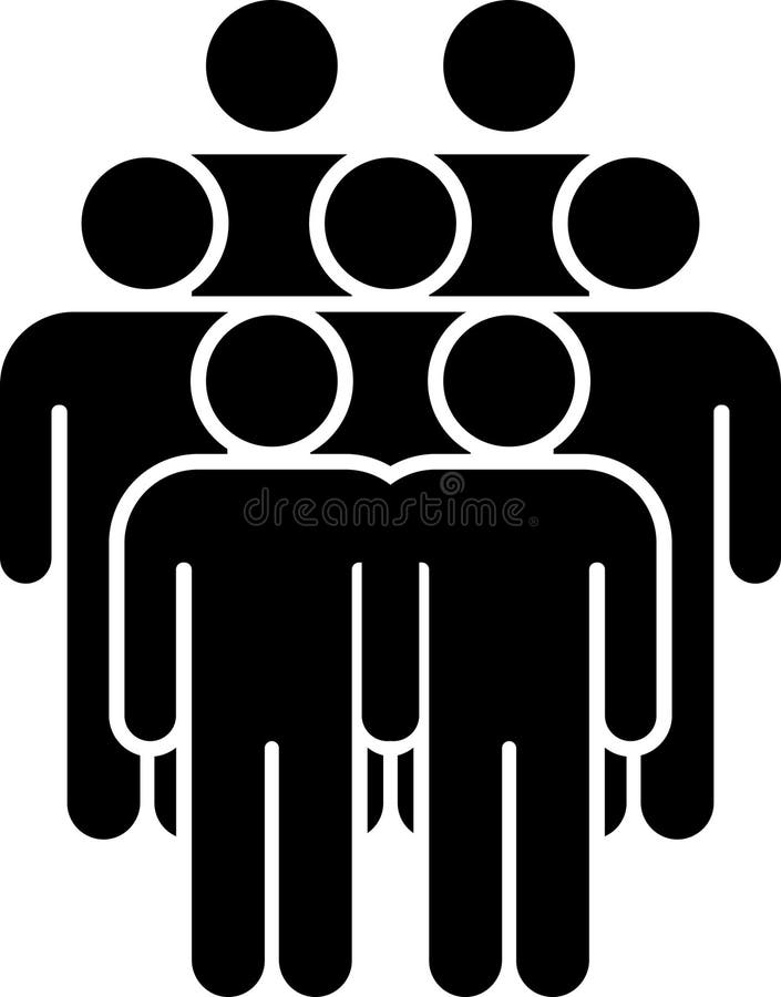 People Group Icon Set. Team of Worker. User Profile Symbol. Group of ...