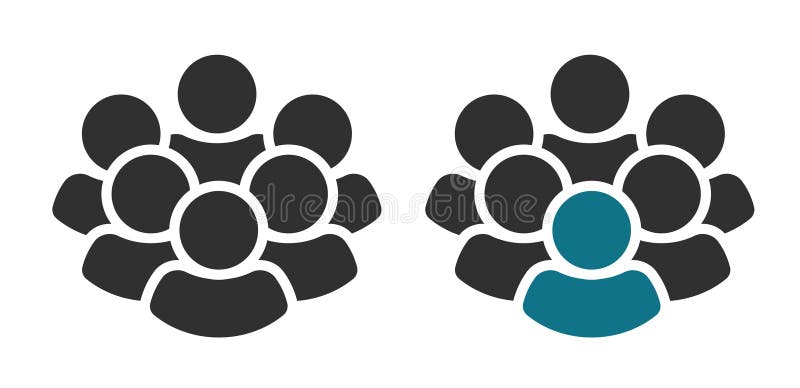 People Group Icon Vector, User Crowd Silhouette Symbol, Team Staff ...