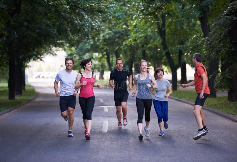 People group jogging stock photo. Image of active, female - 60699184