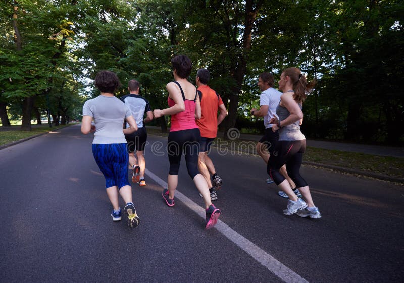 People group jogging stock image. Image of active, happy - 60800711