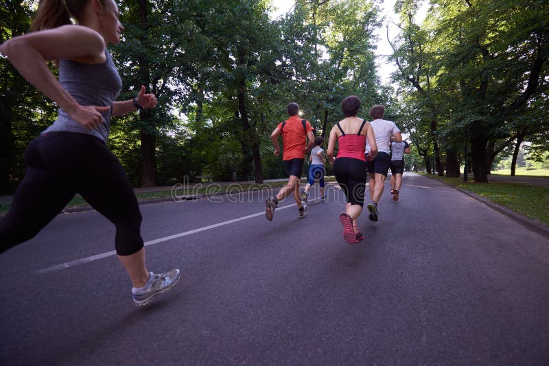 People group jogging stock photo. Image of group, exercise - 60831608