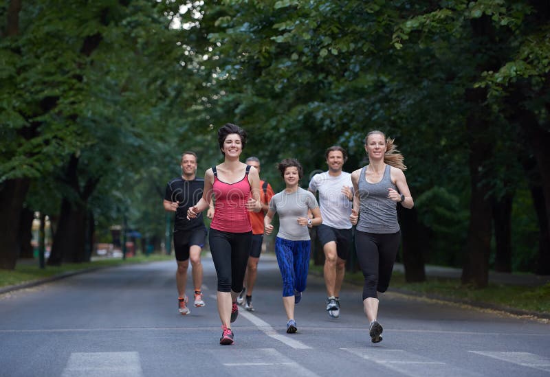 People group jogging stock photo. Image of nature, competition - 60828608