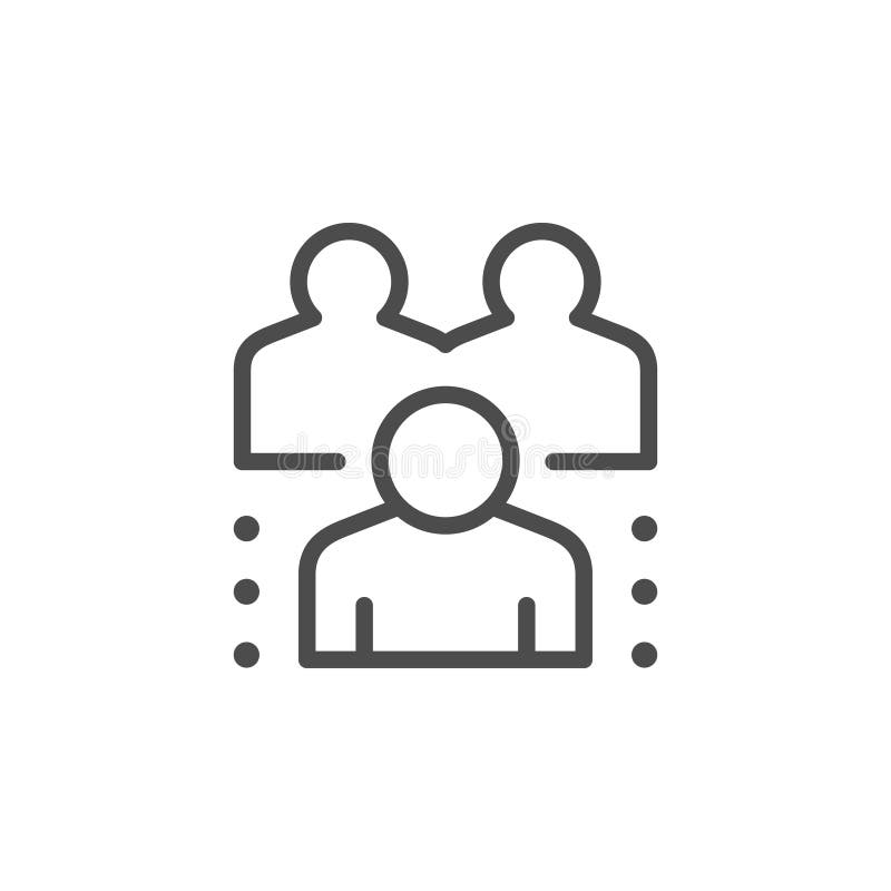 People Group Line Outline Icon Stock Vector - Illustration of outline ...