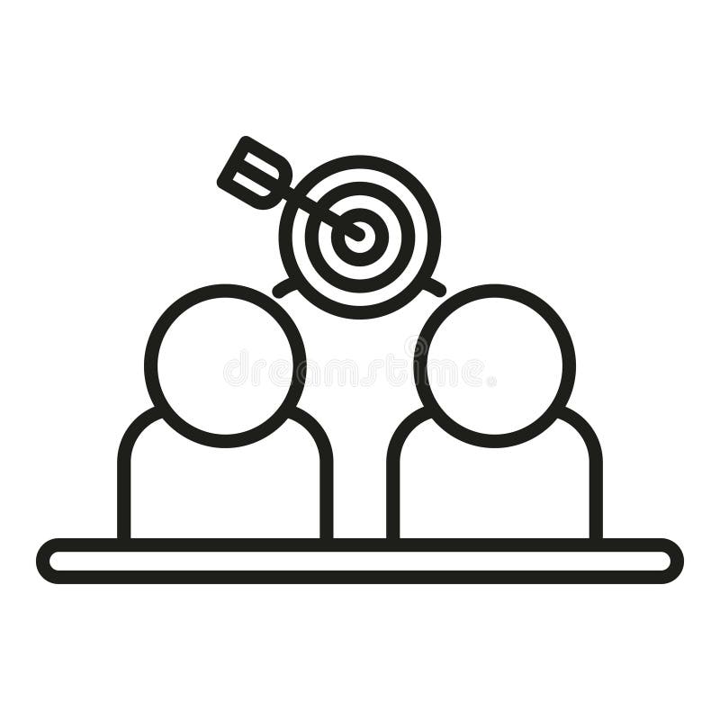 People Group Realization Icon Outline Vector. Work Leader Stock Vector ...