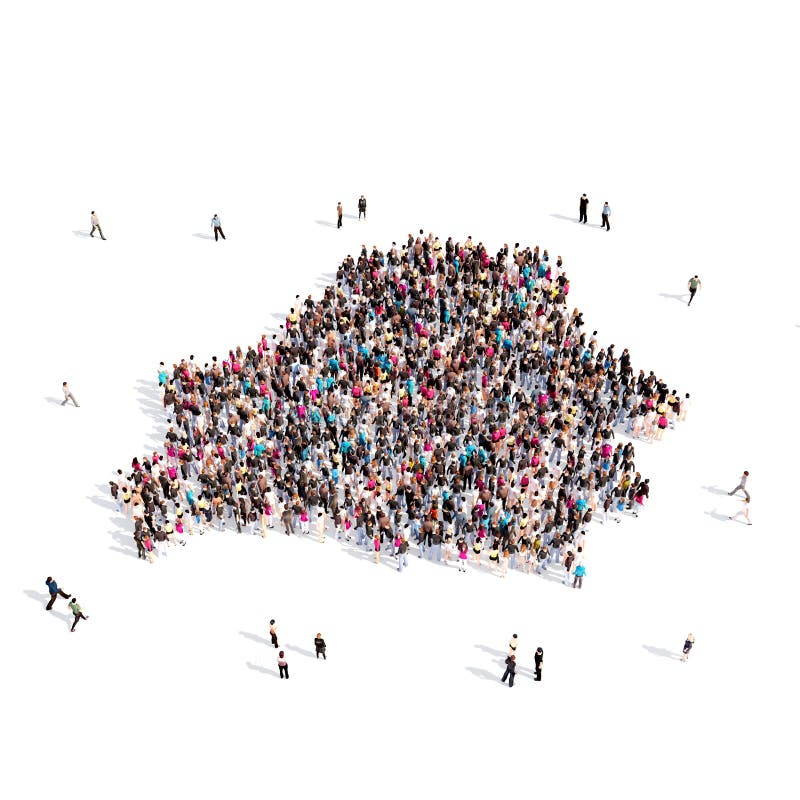 People Group Shape Map Belarus Stock Photo - Image of concept, link ...