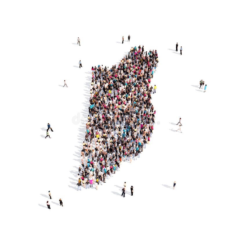 People Group Shape Map Belize Stock Illustration - Illustration of ...