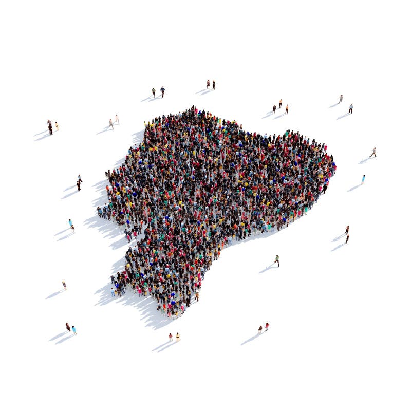 People Group Shape Map Ecuador Stock Illustration - Illustration of ...