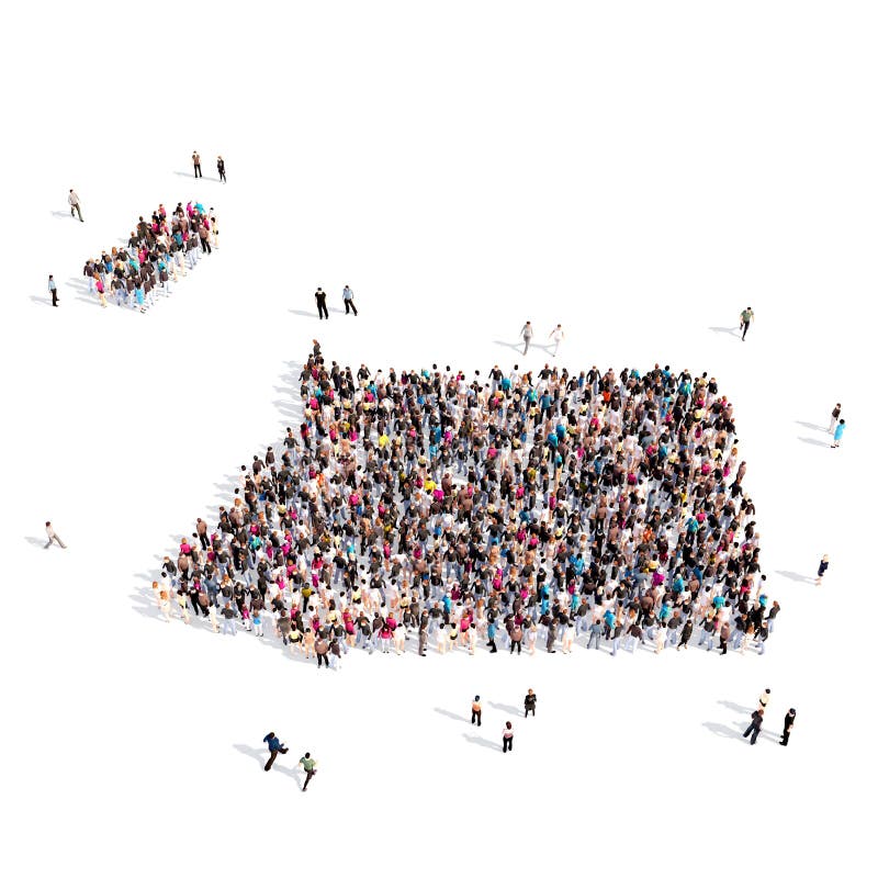 People Group Shape Map Equatorial Guinea Stock Illustration ...