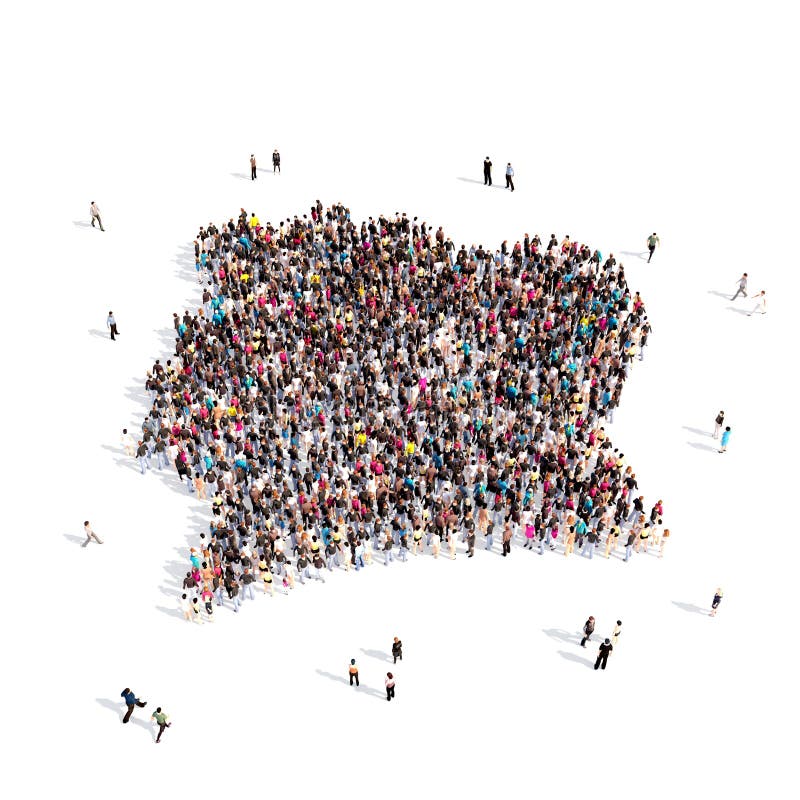People Group Shape Map Ivory Coast Stock Illustration - Illustration of ...