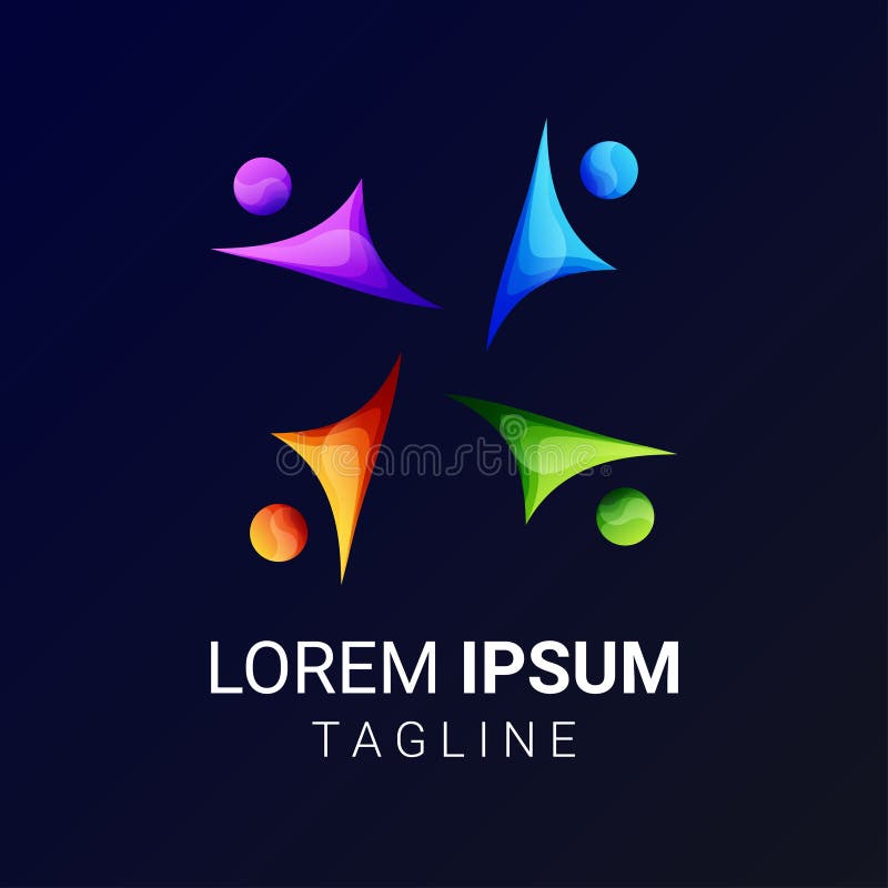 People Group and Social Connection Icons and Logo Stock Vector ...