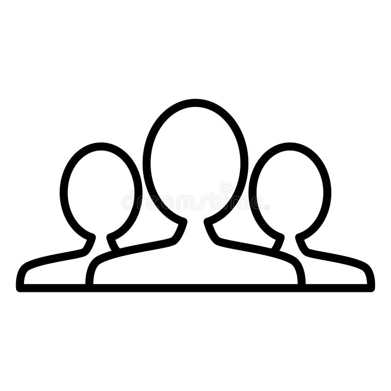 People, Group, Team Line Icon. Outline Vector Sign Stock Vector ...