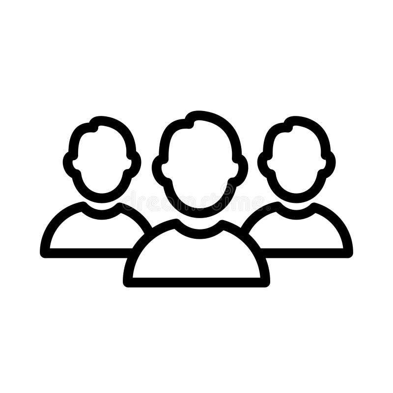 People, Group or Team Vector Icon Isolated on White Stock Illustration ...