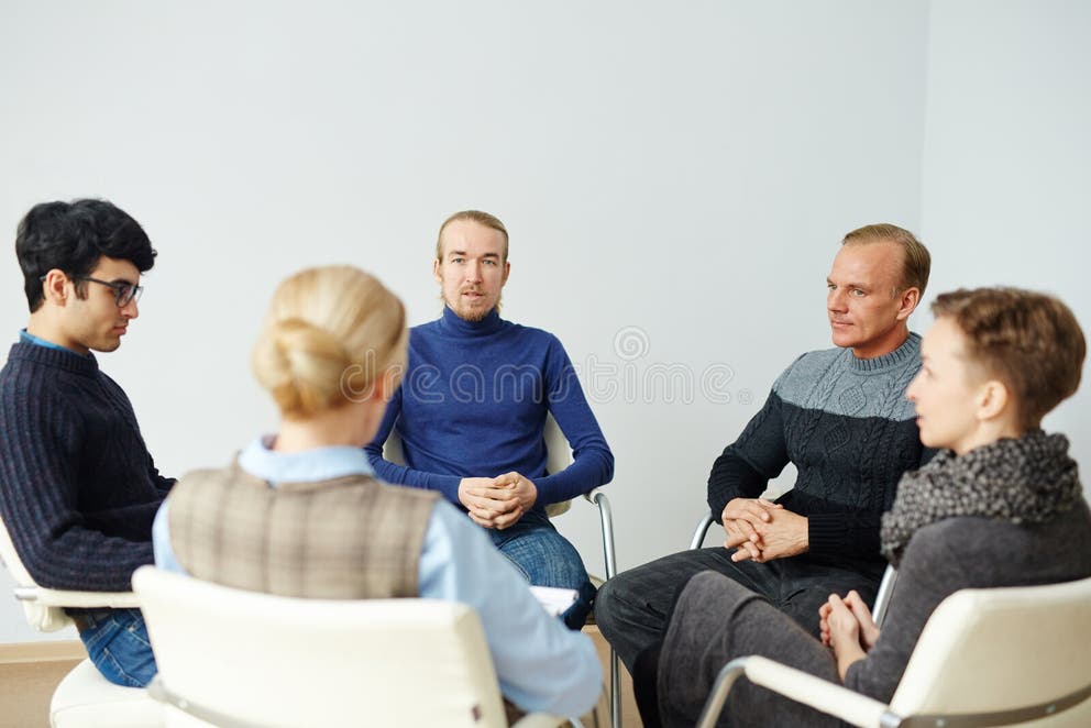 People in Group Therapy Circle Stock Photo - Image of mental, help ...